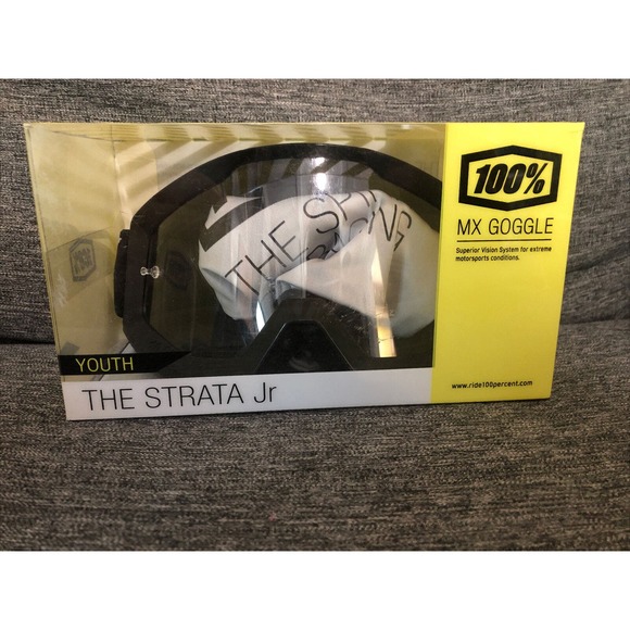 Strata | Games | 0 The Strata Jr Youth Black W Clear Lens Mx Goggles ...
